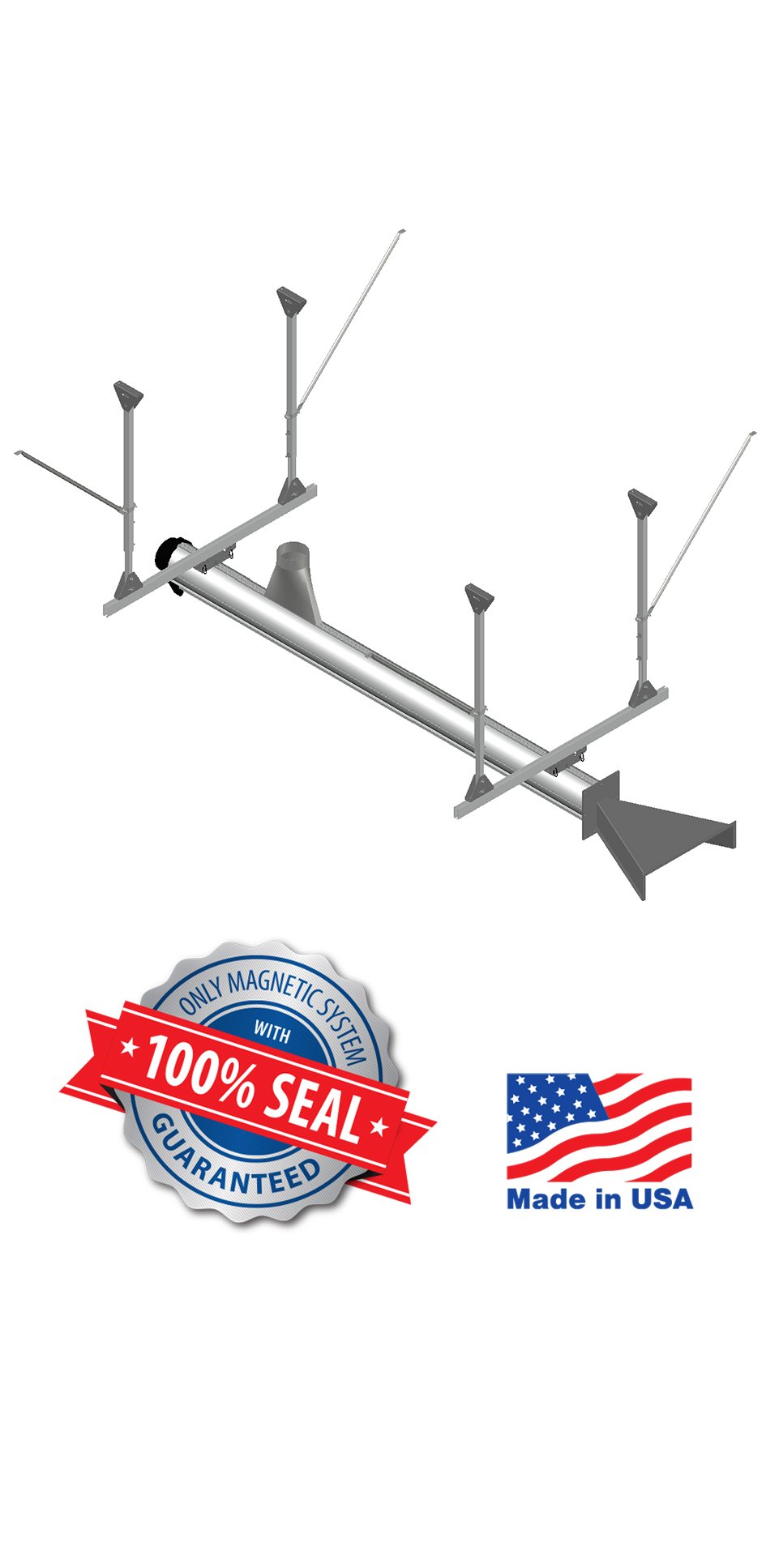 Exhaust Removal System | Vertical Stack Rail | MagneGrip