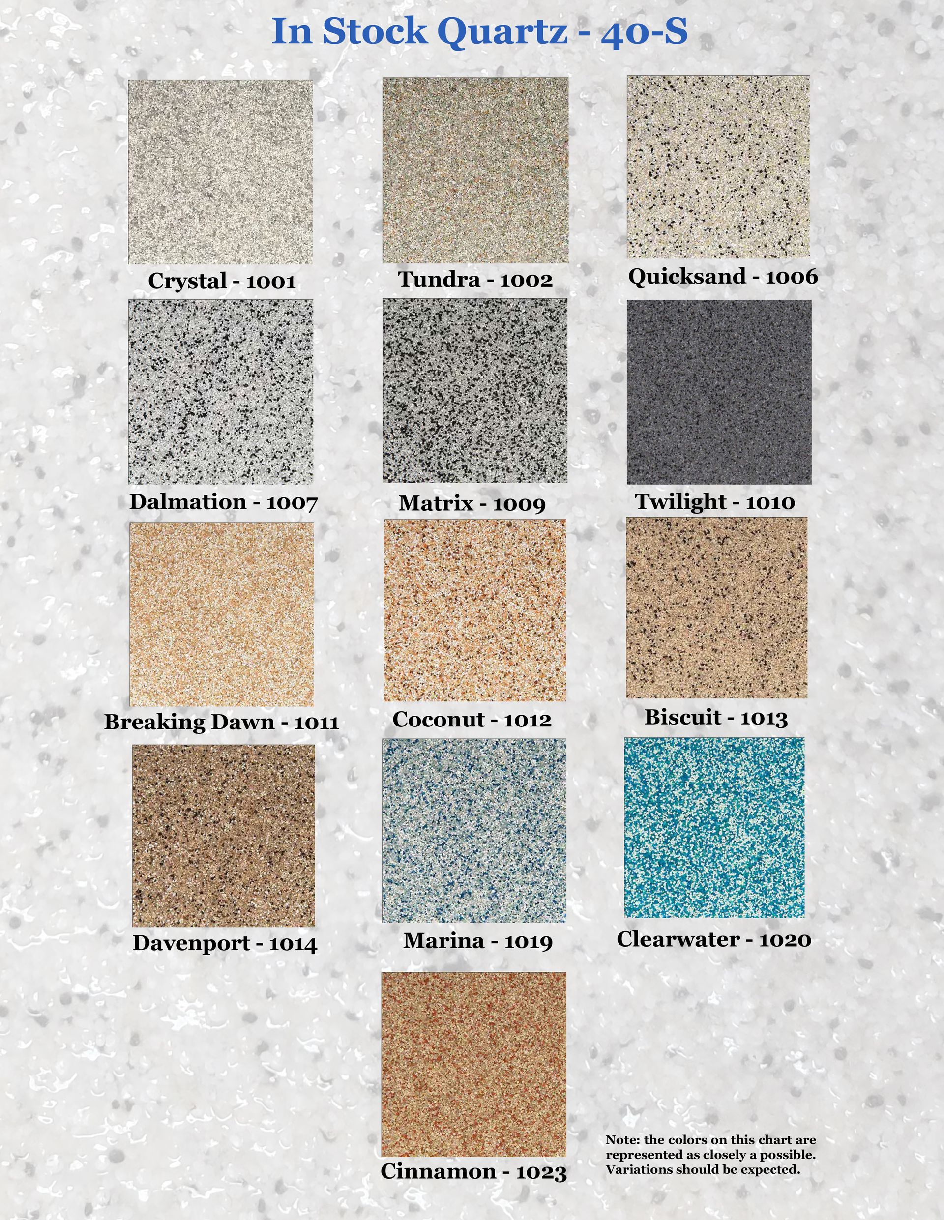 Color Charts | Elite Crete Systems FL