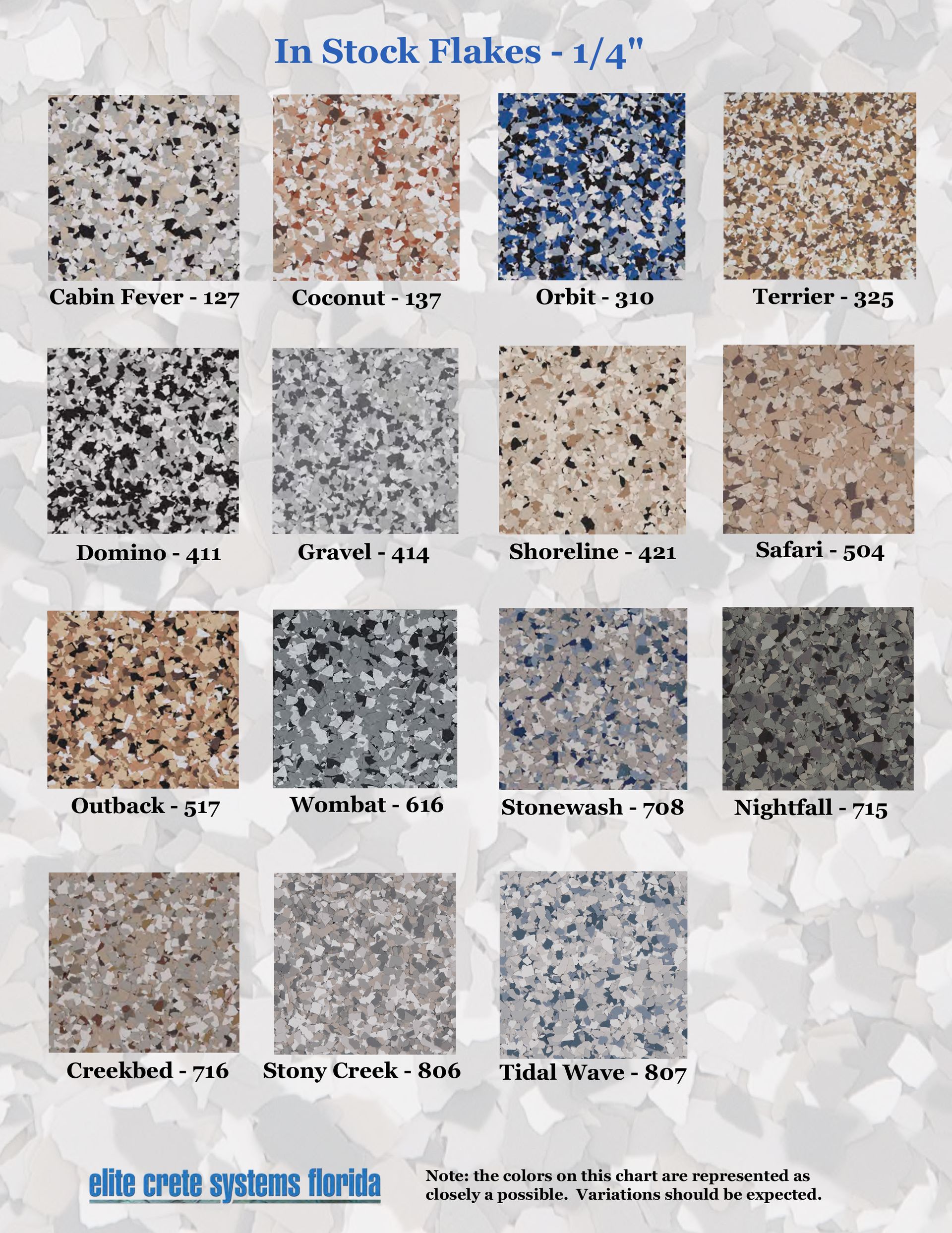 Color Charts | Elite Crete Systems FL