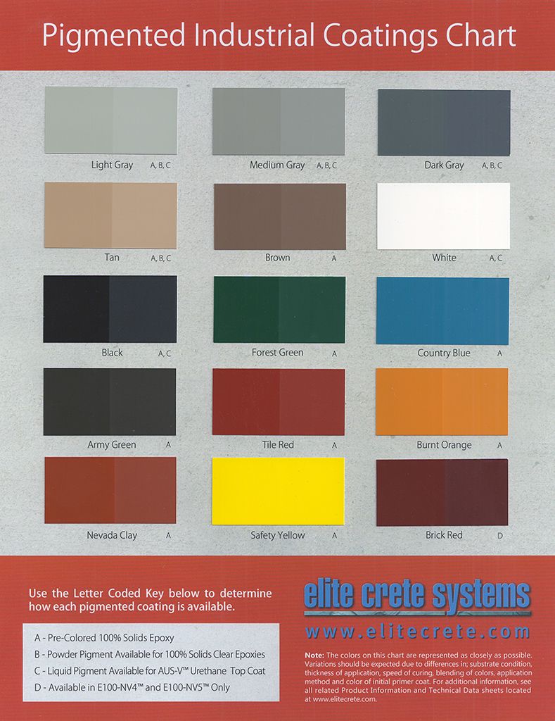 Color Charts | Elite Crete Systems FL