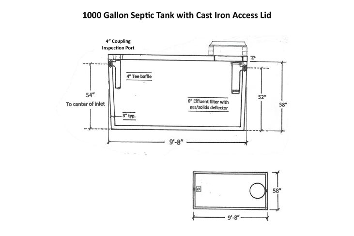 Rectangular Septic Tanks | Up to 2000 Gallons | Vineland, NJ